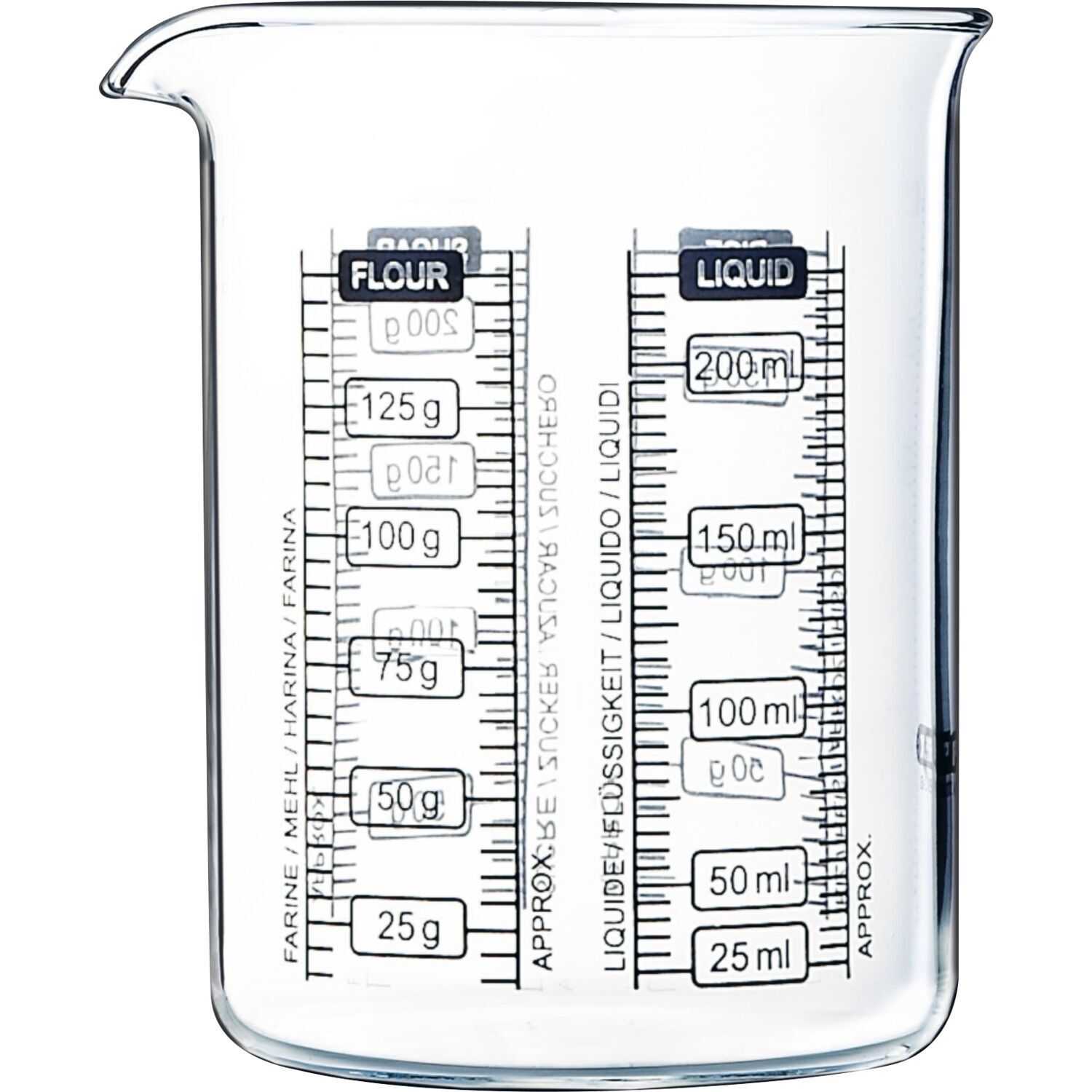 PYREX Messbecher, Inhalt: 0,25 Liter, Höhe: 90 mm, ø: 70 mm | 61505